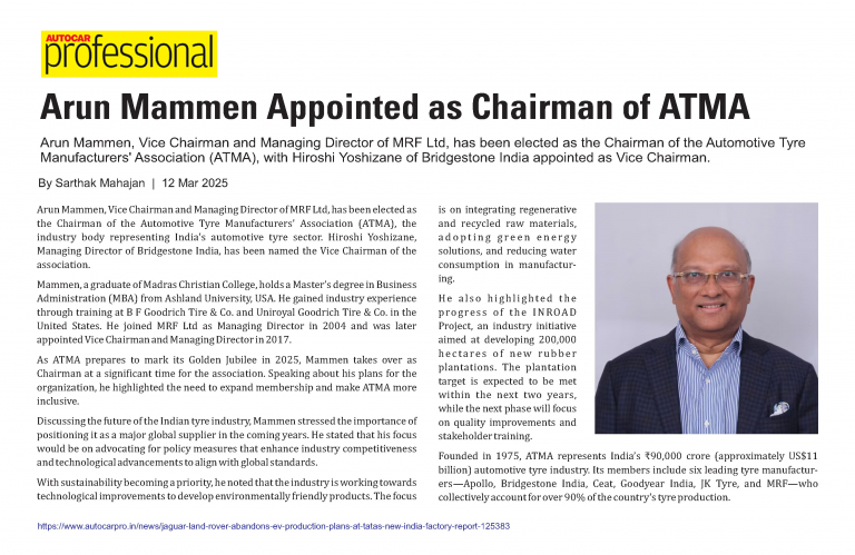 ATMA India – Automotive Tyre Manufactures Association